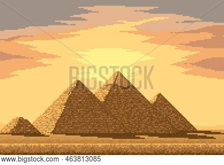 8bit Pixel Pyramids Vector & Photo (Free Trial) | Bigstock