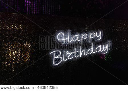 Neon Happy Birthday. Image & Photo (Free Trial) | Bigstock