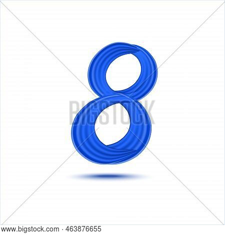 Number 8 Realistic Vector & Photo (Free Trial) | Bigstock