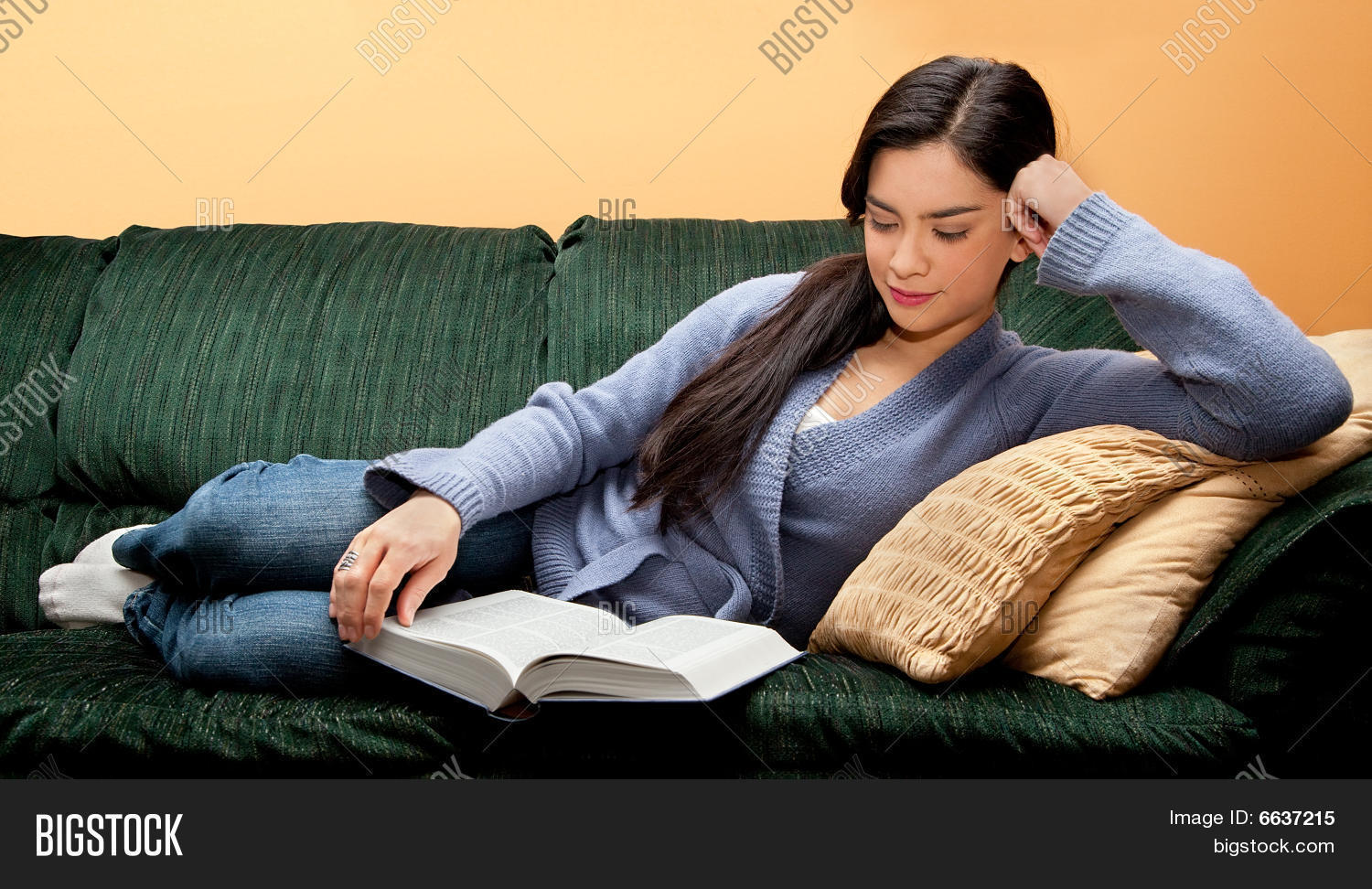 Young Woman Lying Down Image And Photo Free Trial Bigstock