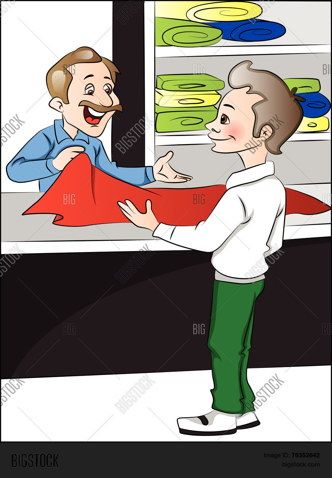 Vector Shopkeeper Vector & Photo (Free Trial) | Bigstock