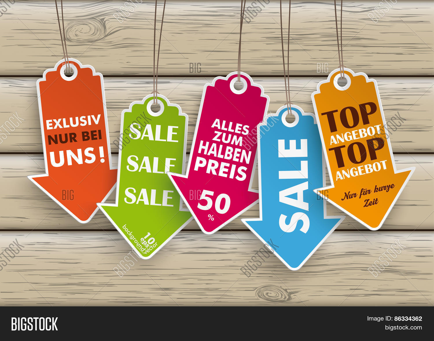 5 Colored Price Vector & Photo (Free Trial) | Bigstock