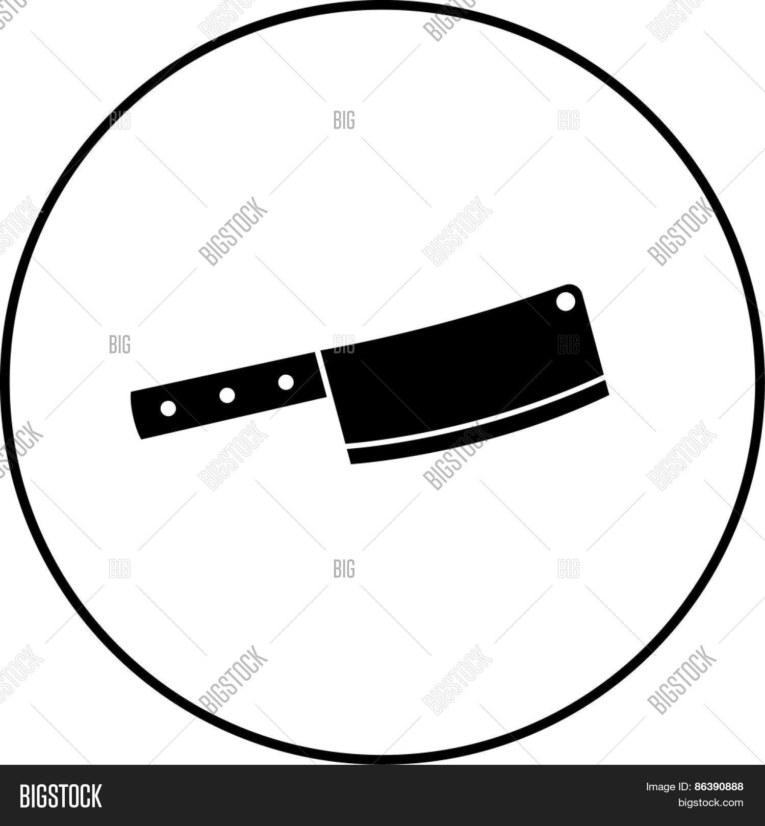 Butcher Knife Symbol Vector & Photo (Free Trial) | Bigstock