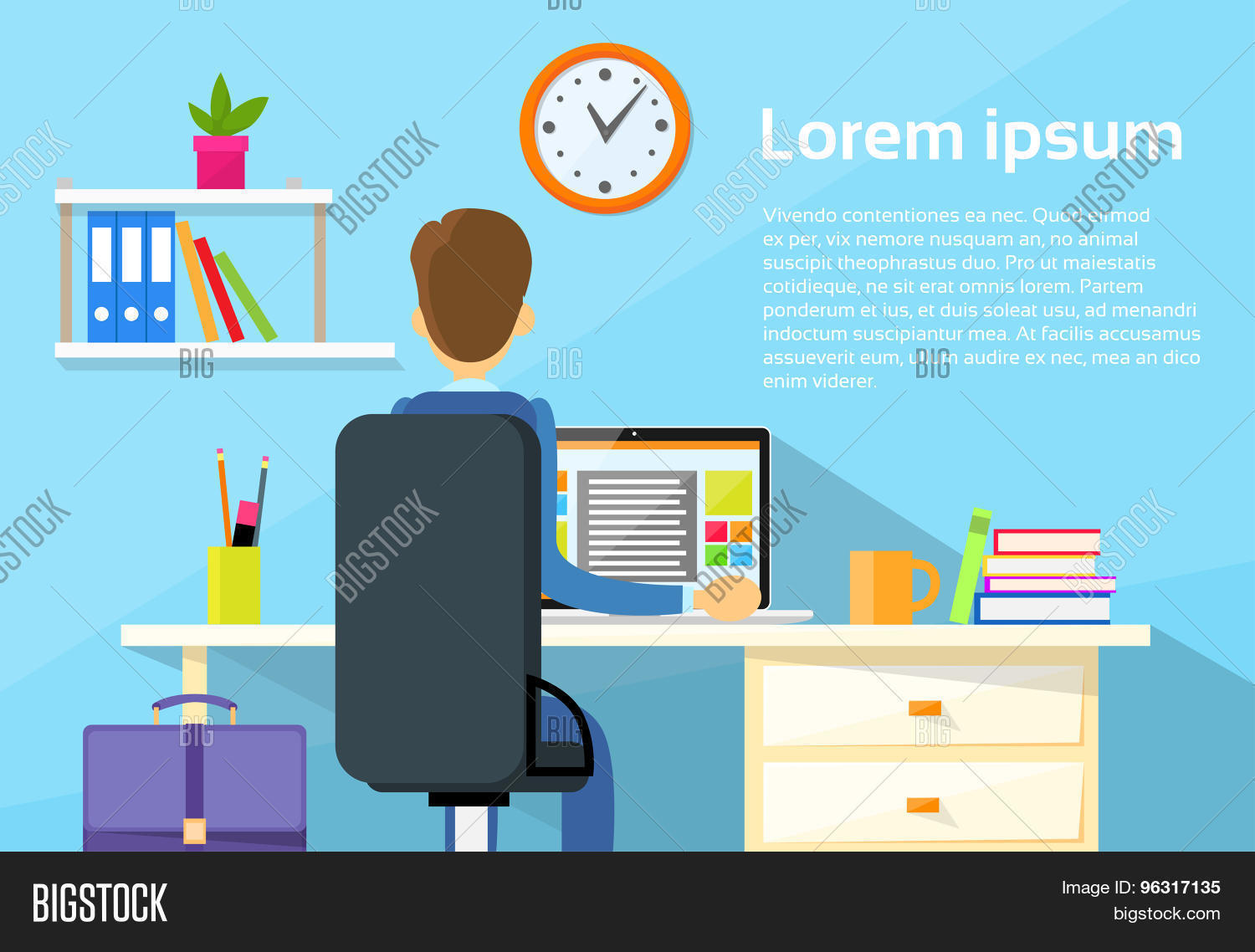 Business Man Sitting Vector & Photo (Free Trial) | Bigstock