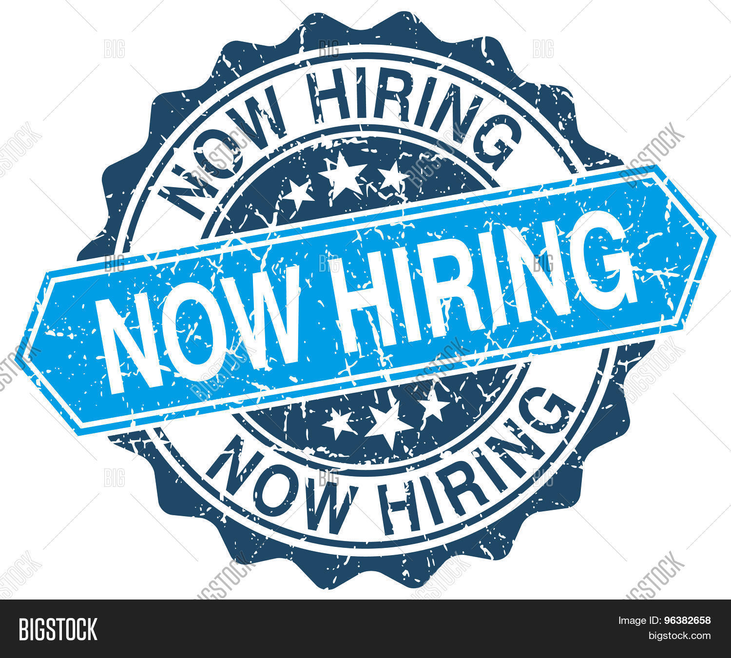 Now Hiring Blue Round Vector & Photo (Free Trial) | Bigstock