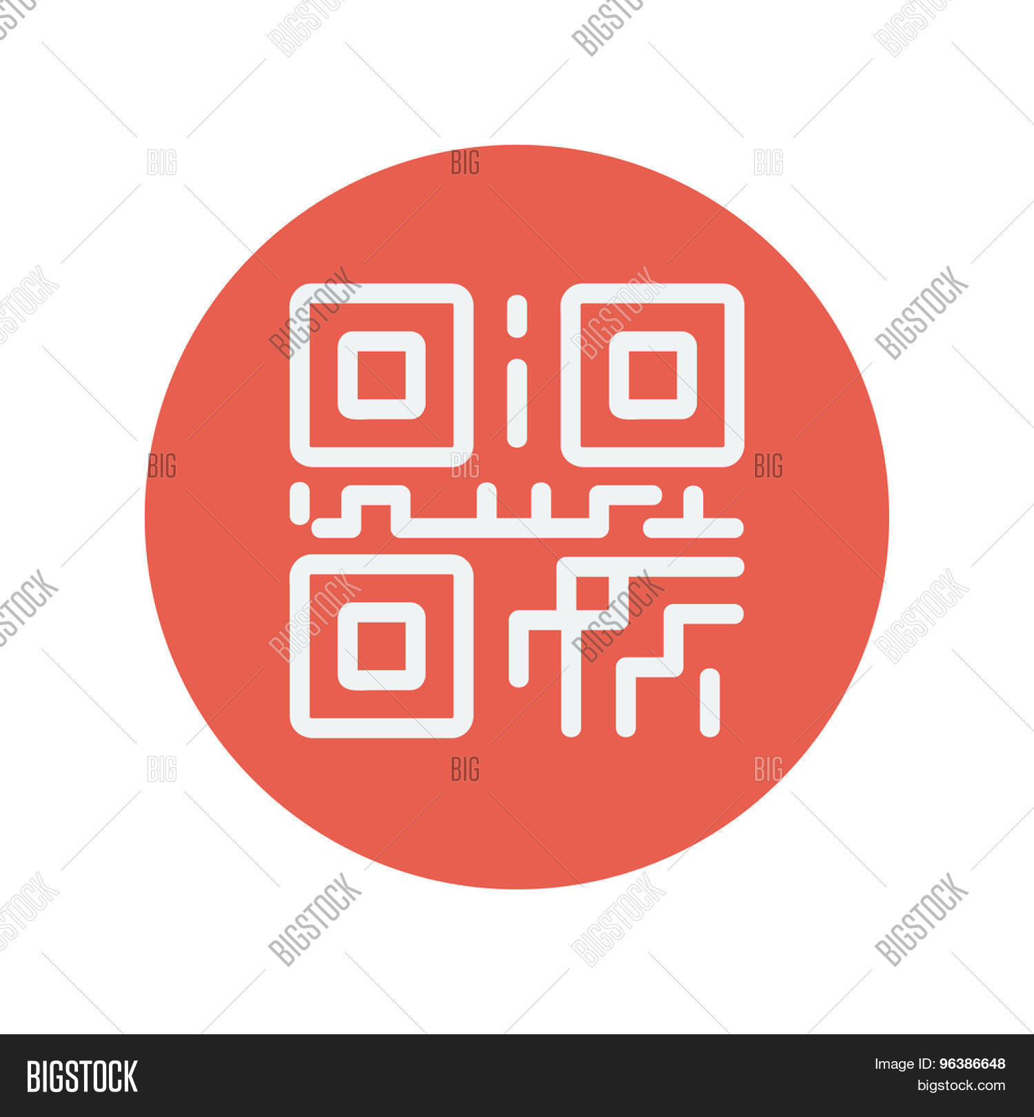 QR Code Thin Line Vector & Photo (Free Trial) | Bigstock