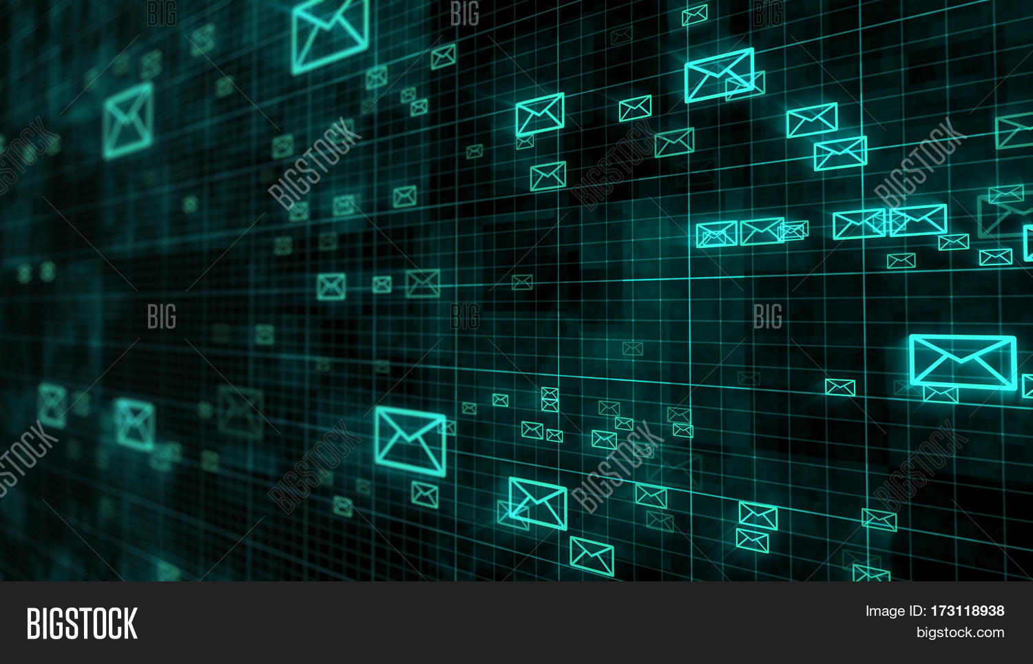 Glow Mail Envelopes On Image & Photo (Free Trial) | Bigstock