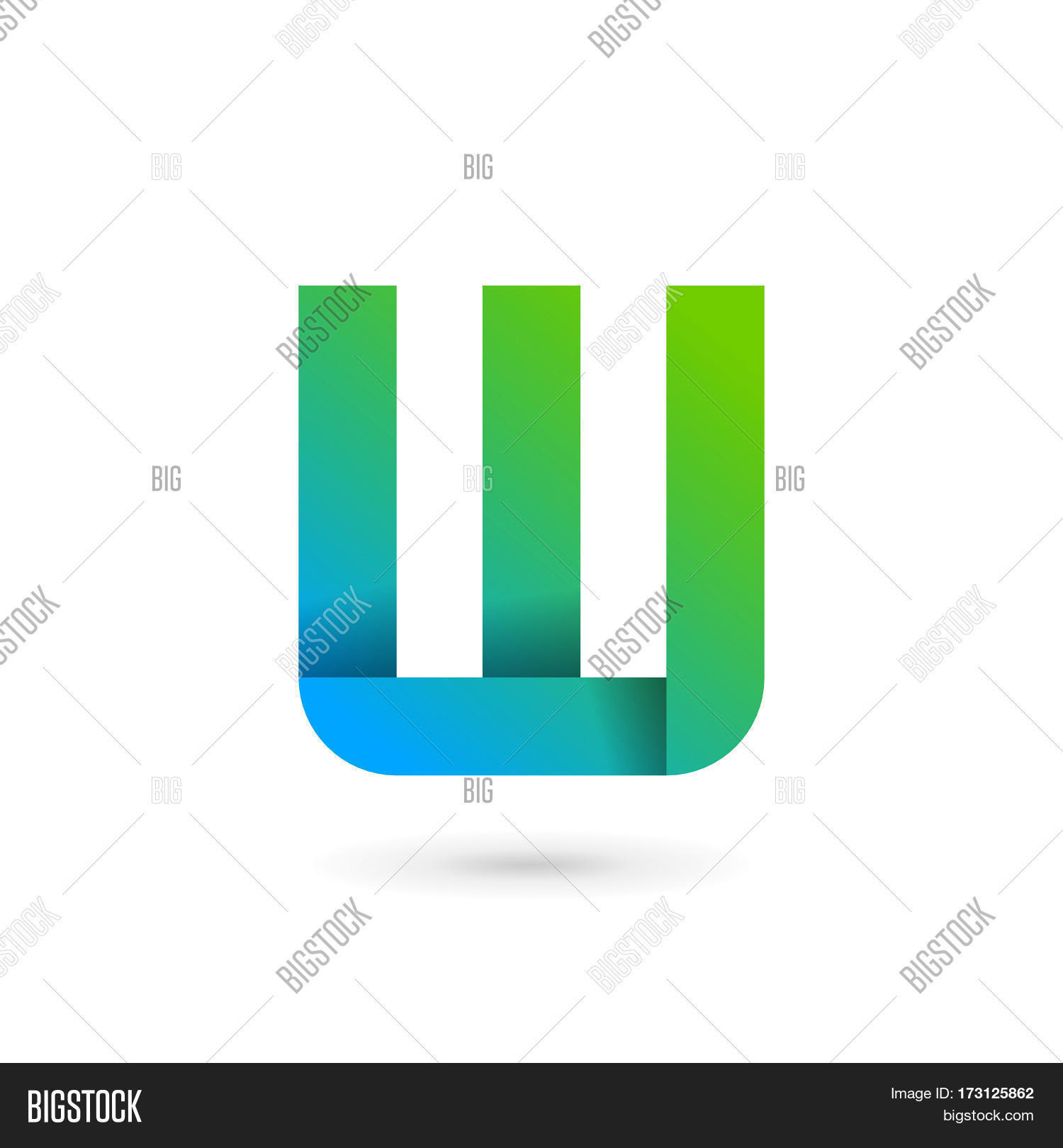 Letter W Ribbon Logo Vector & Photo (Free Trial) | Bigstock