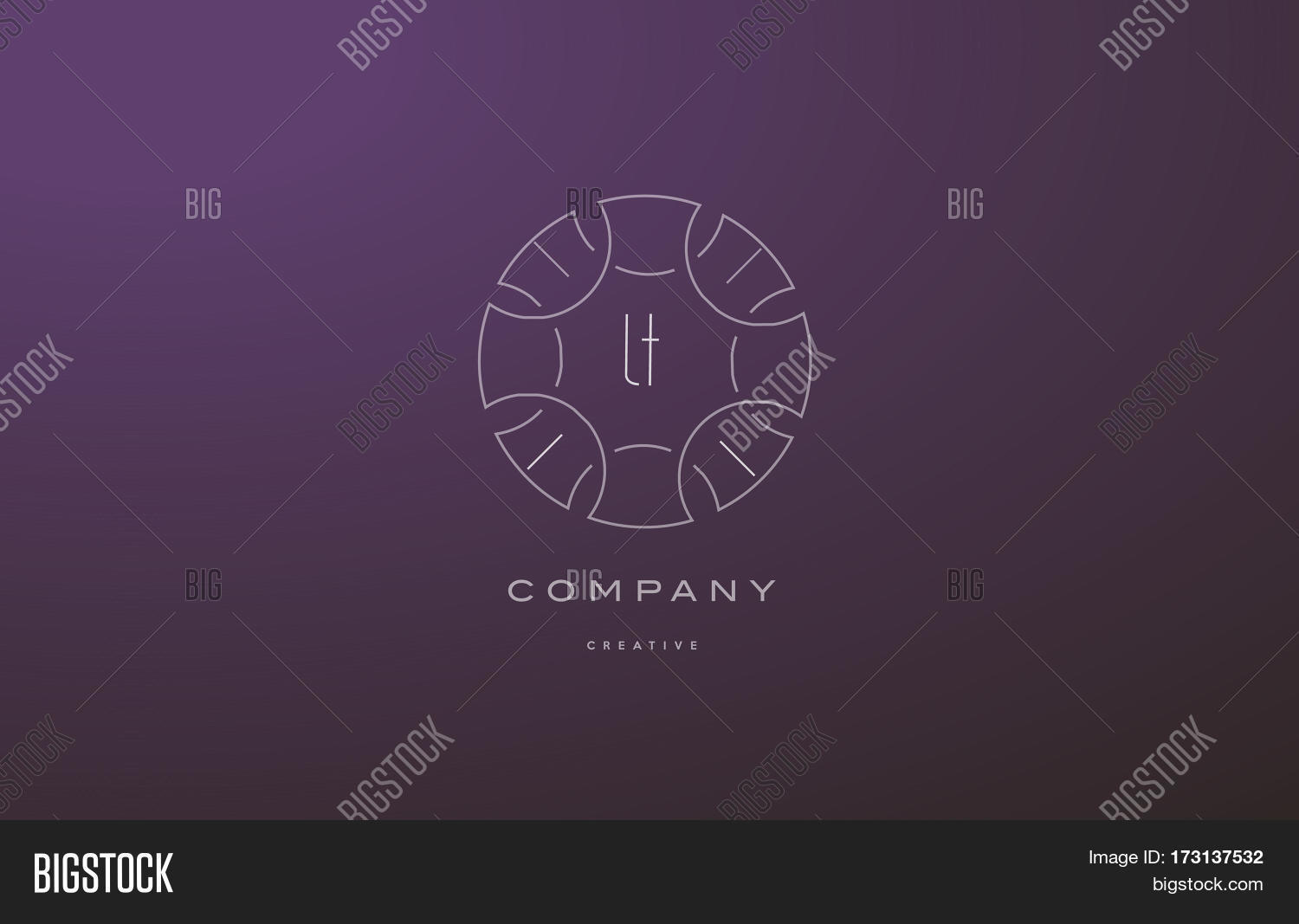 Lt L T Monogram Vector & Photo (Free Trial) | Bigstock