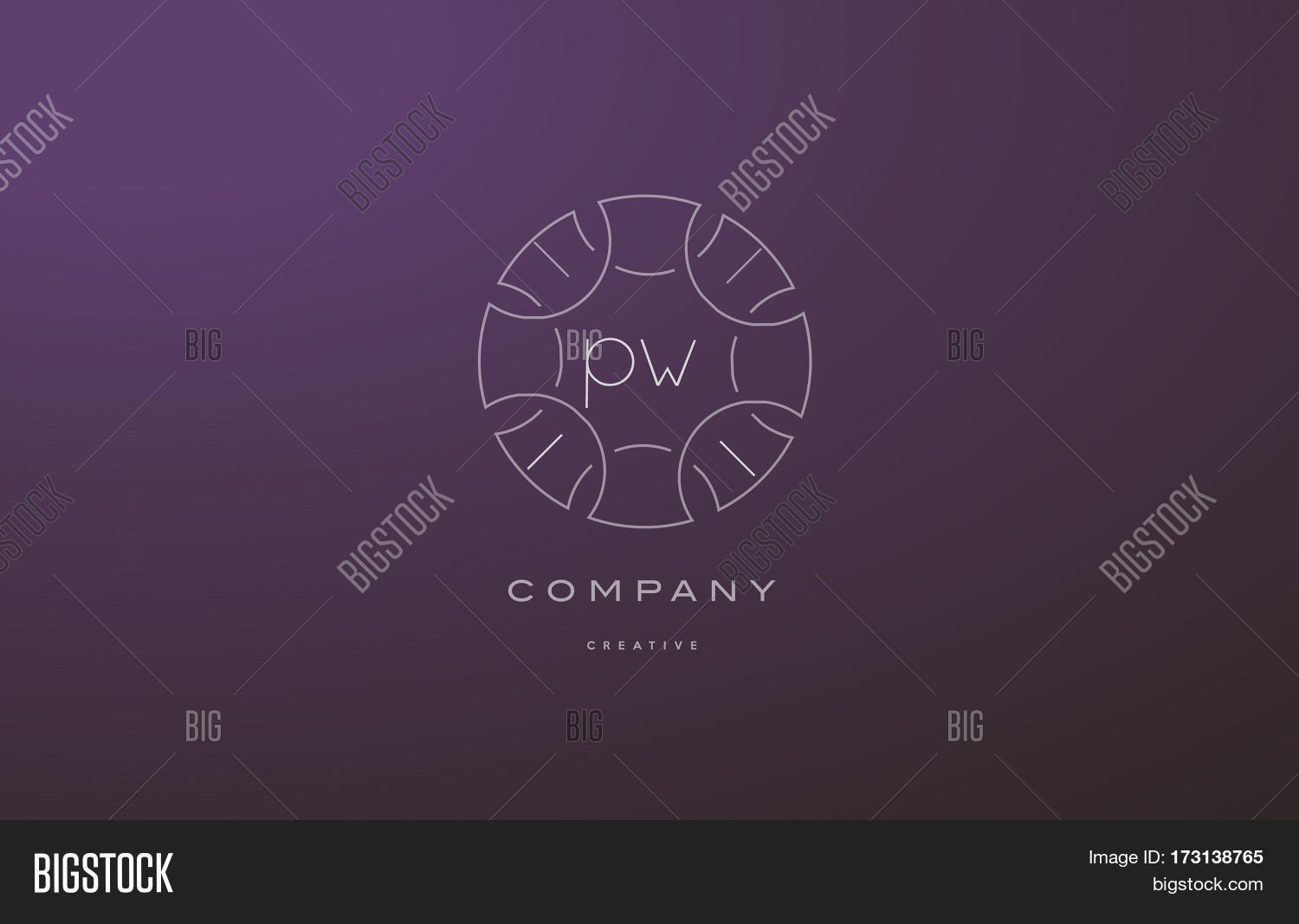 Pw P W Monogram Vector & Photo (Free Trial) | Bigstock