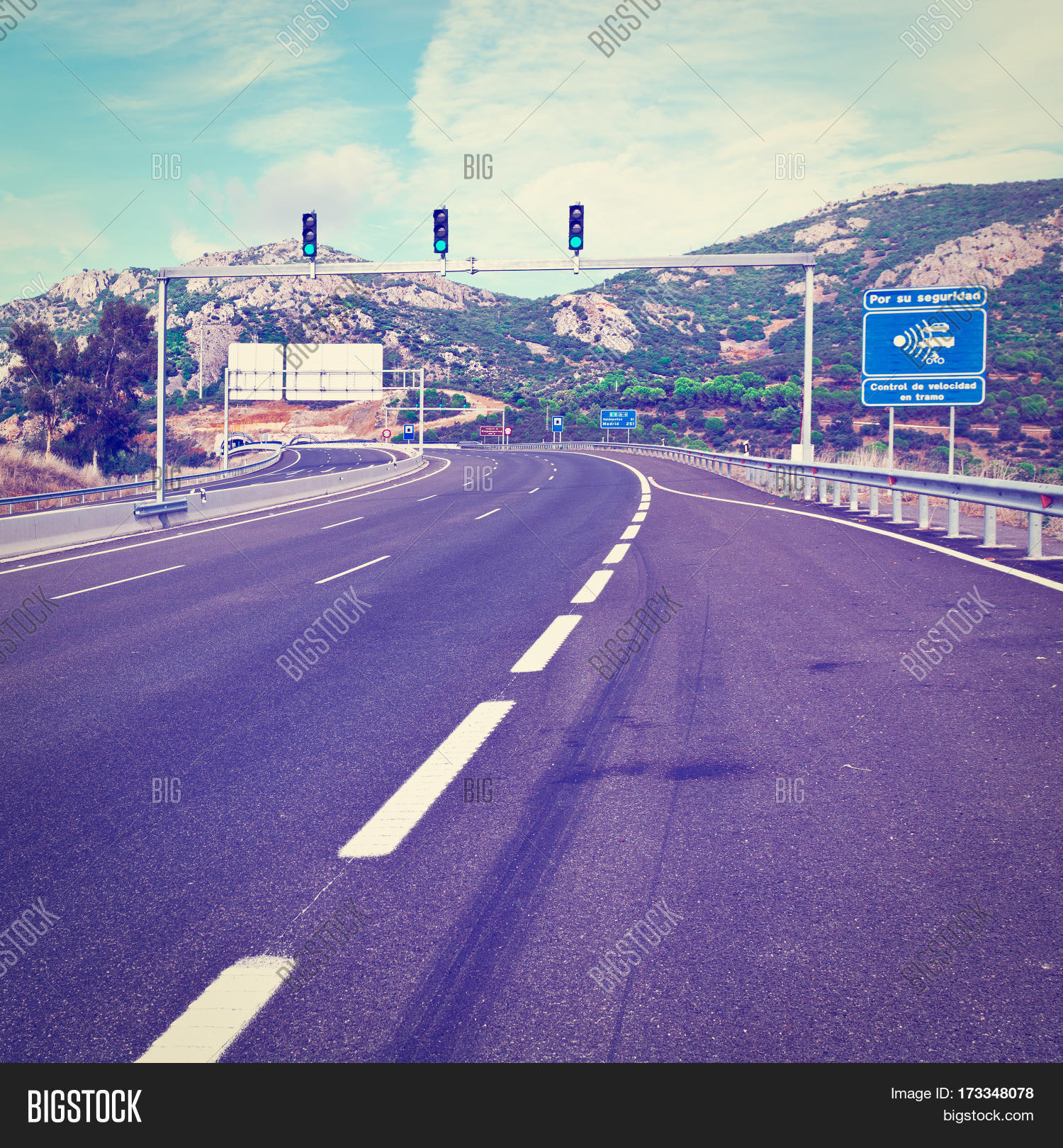 Traffic Lights On Toll Image & Photo (Free Trial) | Bigstock