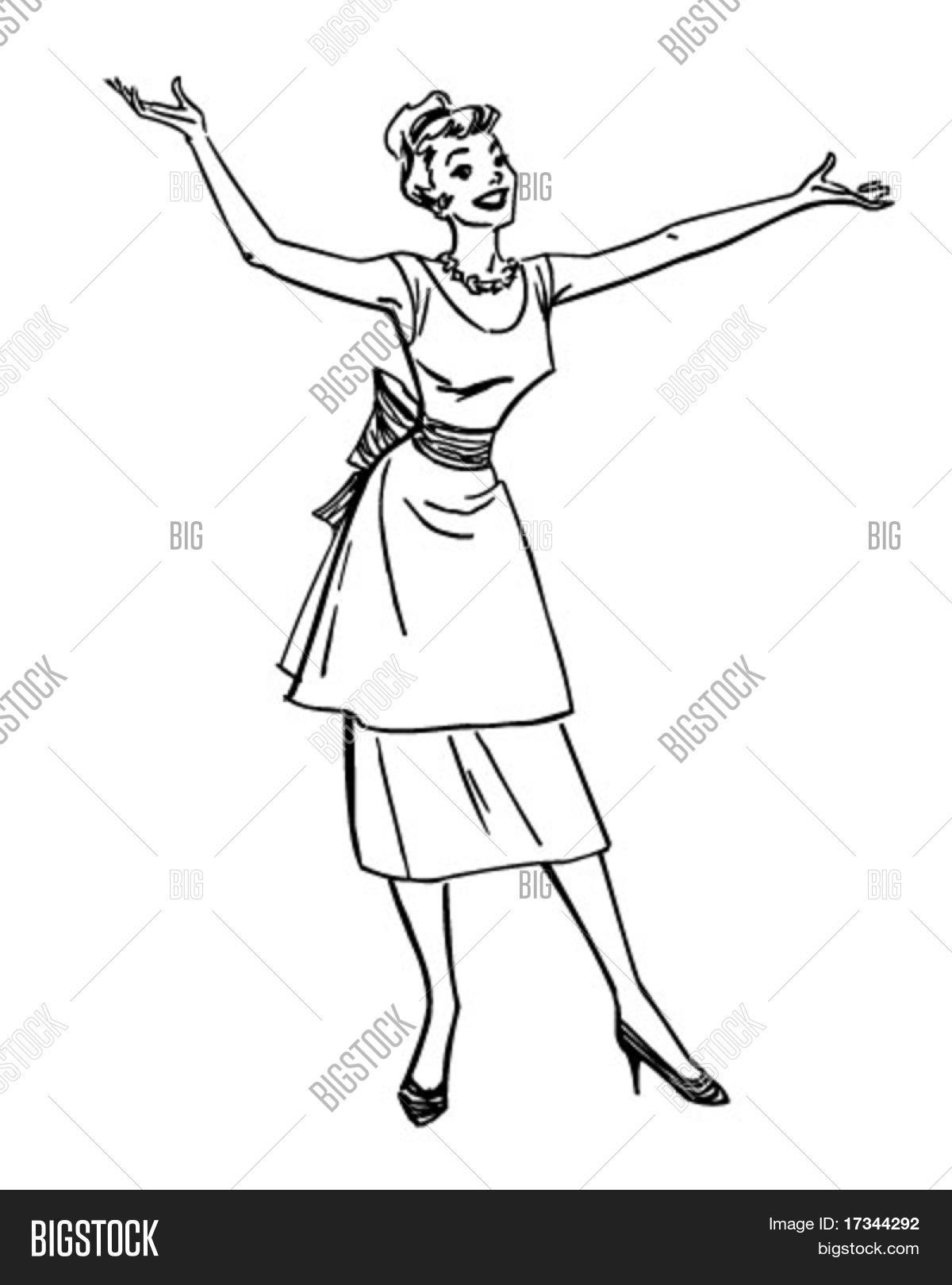 Retro Hostess - Retro Vector & Photo (Free Trial) | Bigstock