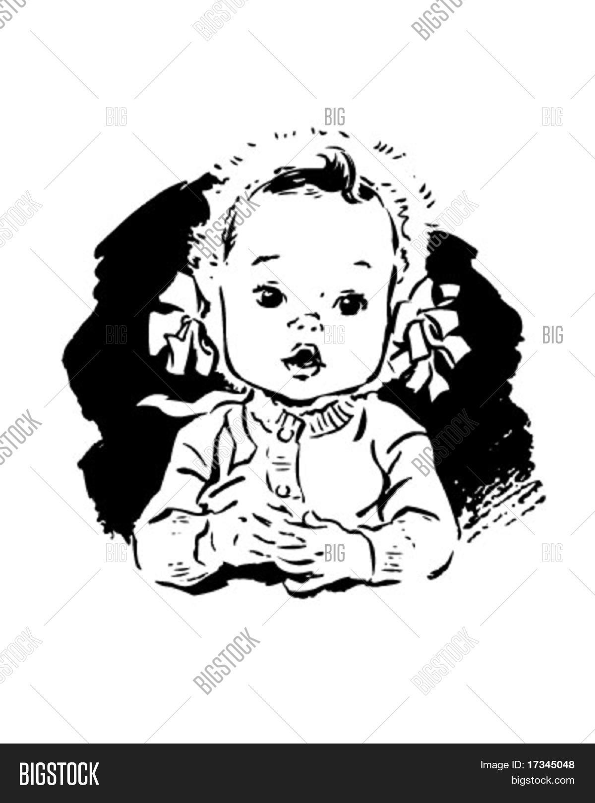 Baby Girl Bonnet - Vector & Photo (Free Trial) | Bigstock