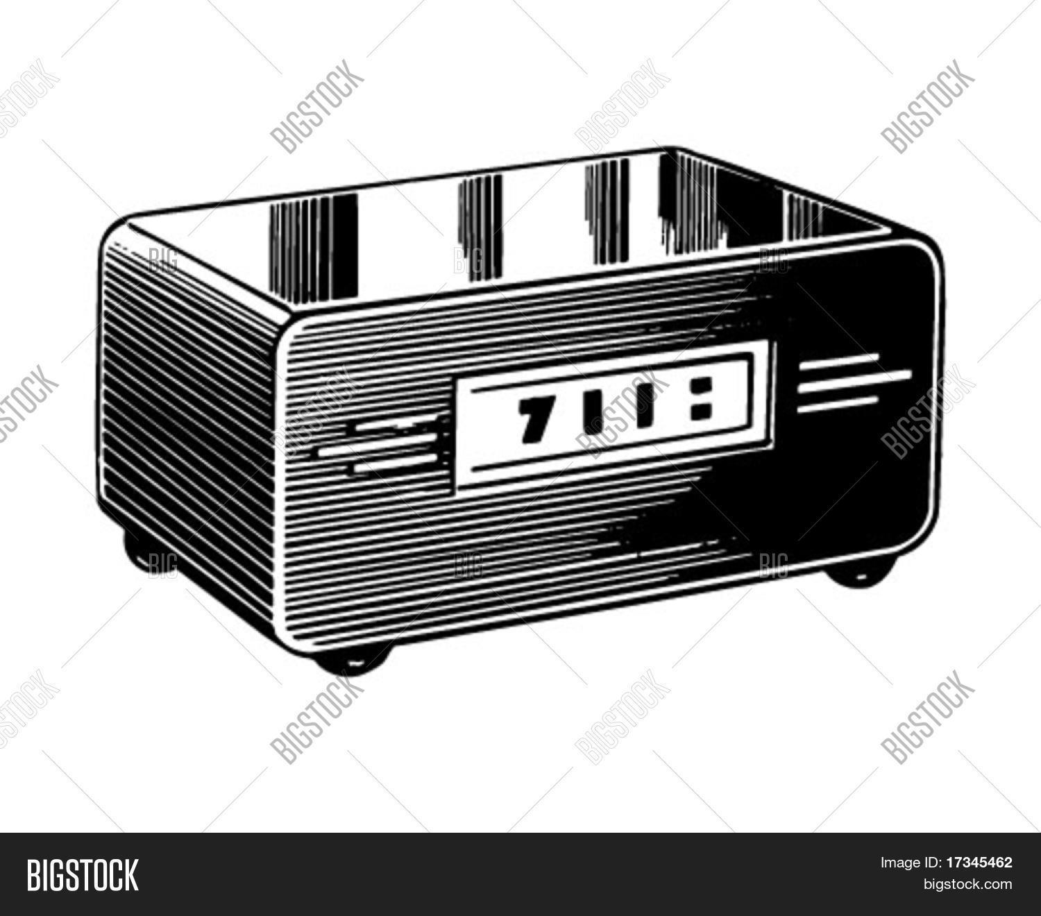 Clock Radio - Retro Vector & Photo (Free Trial) | Bigstock
