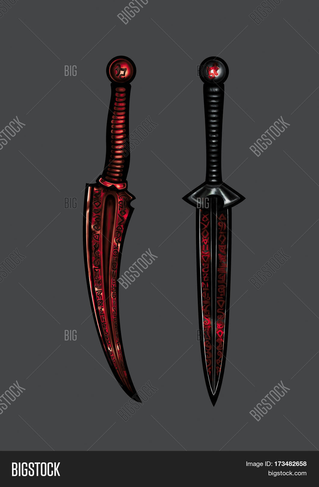 Illustration Two Black Image & Photo (Free Trial) | Bigstock