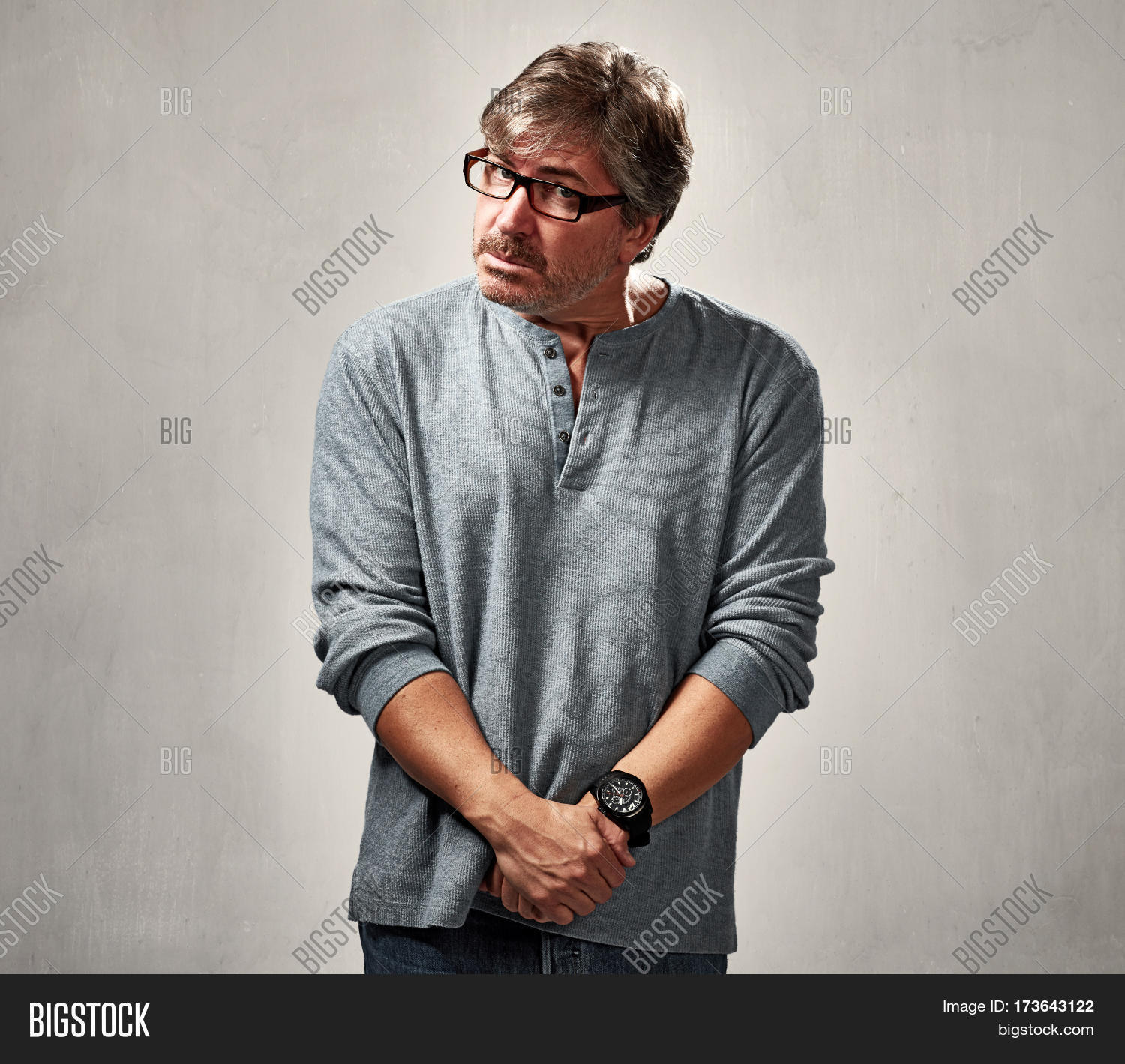 Timid Shy Mature Man Image & Photo (Free Trial) | Bigstock