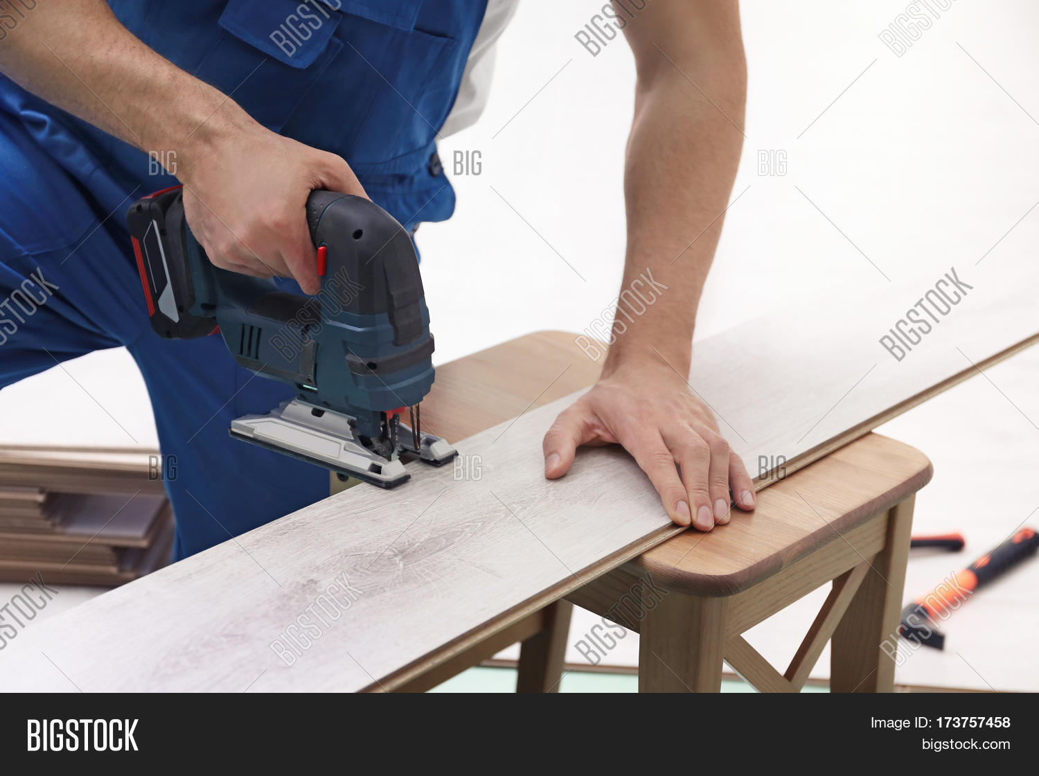 Man Cutting Laminate Image & Photo (Free Trial) | Bigstock