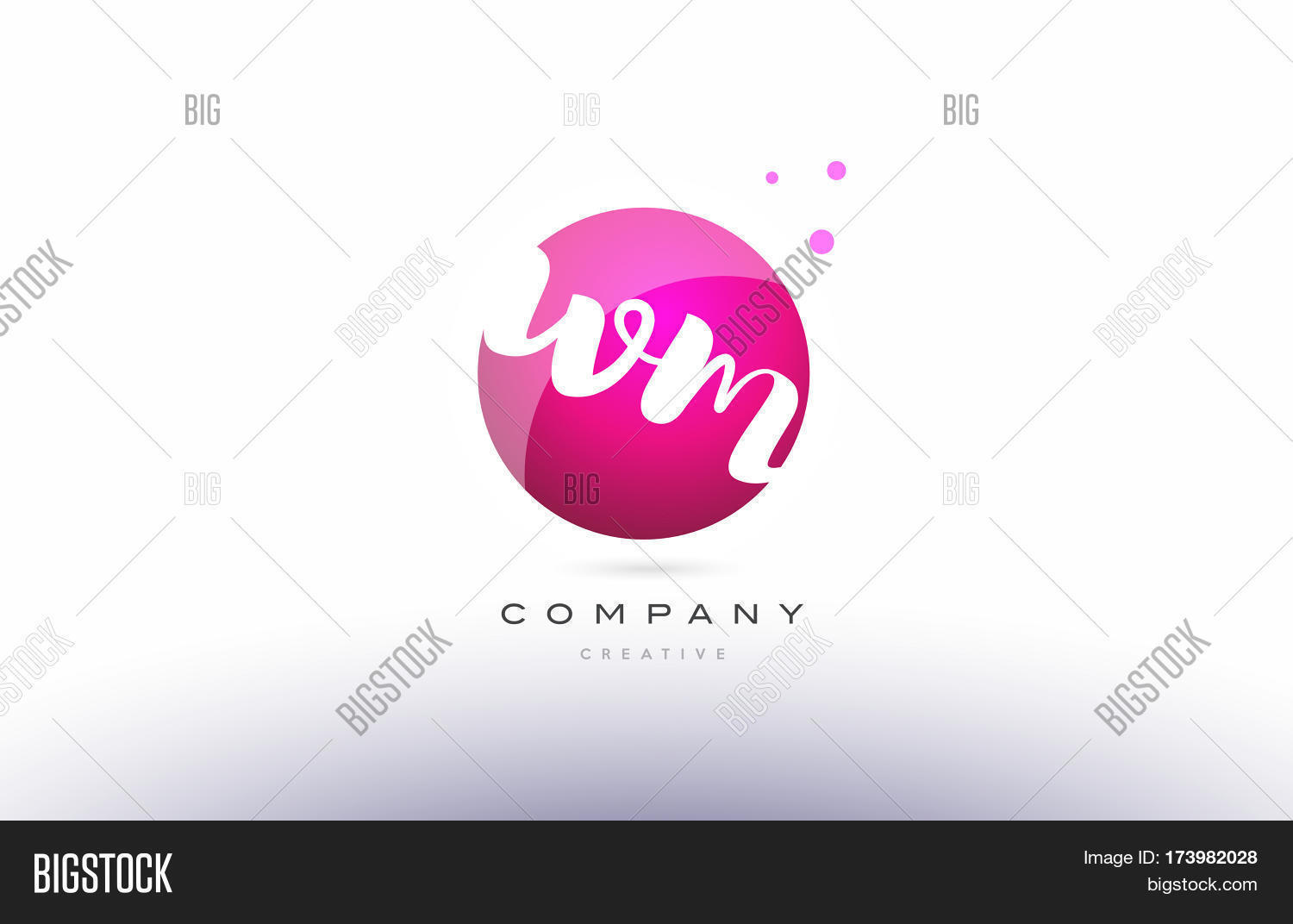 Wm W M Sphere Pink 3D Vector & Photo (Free Trial) | Bigstock