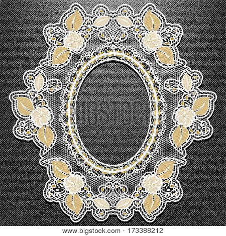 Lace Oval Frame On Vector & Photo (Free Trial) | Bigstock