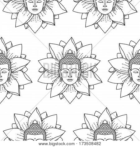 Buddha Lotus Seamless Vector & Photo (Free Trial) | Bigstock
