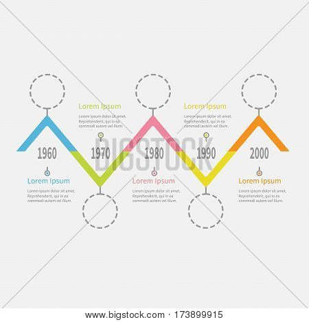 Five Step Timeline Vector & Photo (Free Trial) | Bigstock