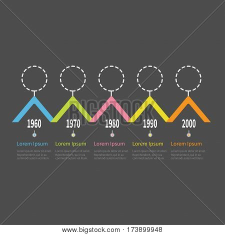 Five Step Timeline Vector & Photo (Free Trial) | Bigstock