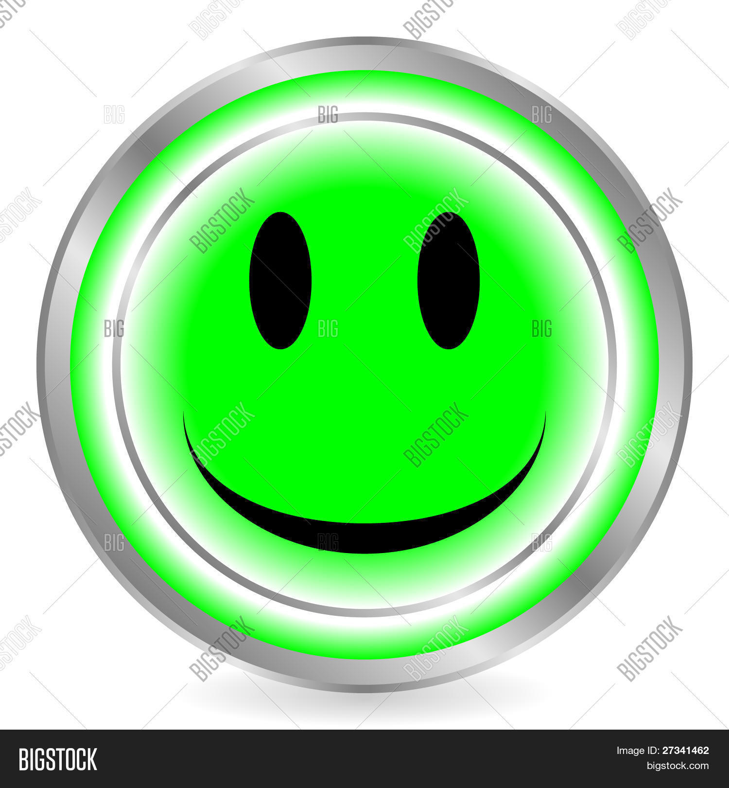 Smile Face Green Vector & Photo (Free Trial) | Bigstock