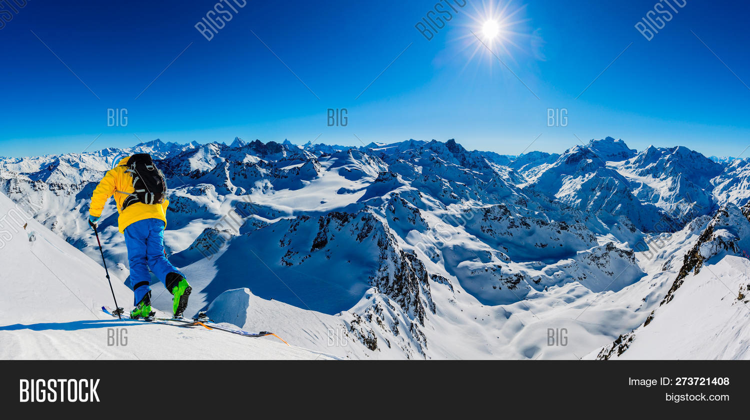 Skiing Amazing View Image & Photo (Free Trial) | Bigstock