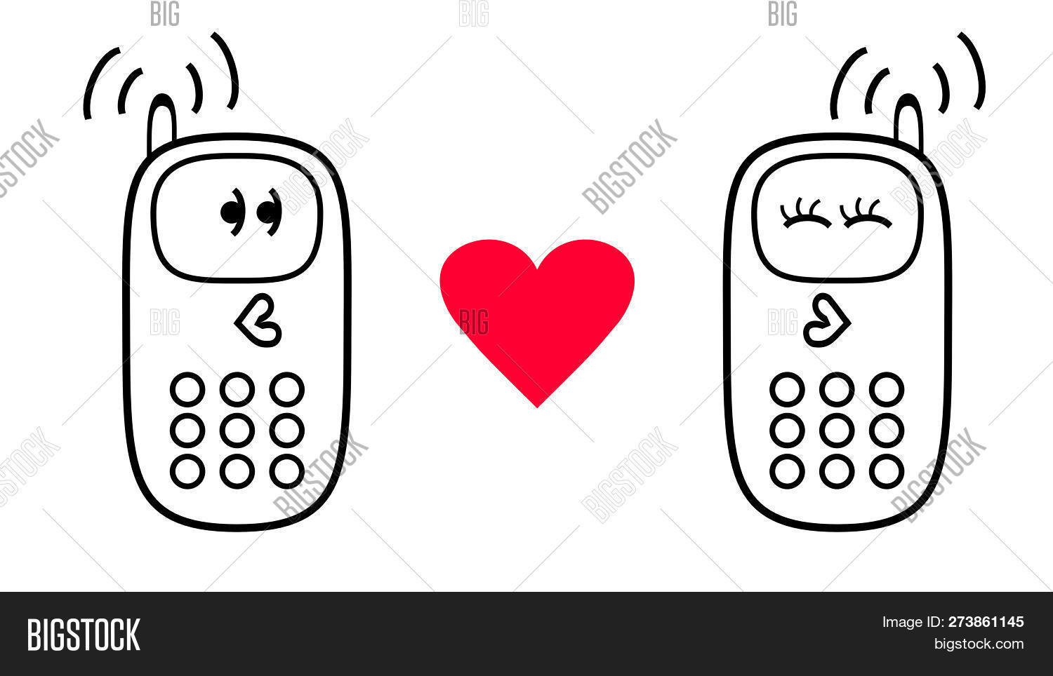 Cartoon Mobile Phones Image & Photo (Free Trial) | Bigstock