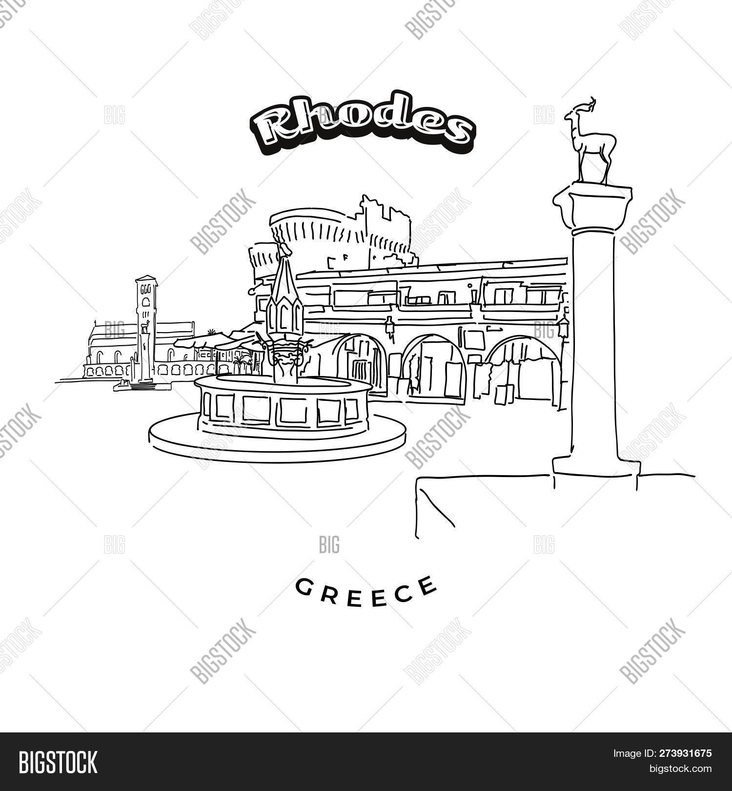 Rhodes Greece Vector & Photo (Free Trial) | Bigstock