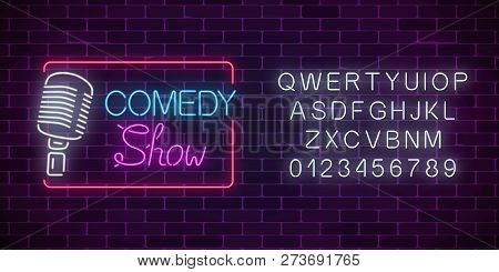 Neon Comedy Show Sign Vector & Photo (Free Trial) | Bigstock