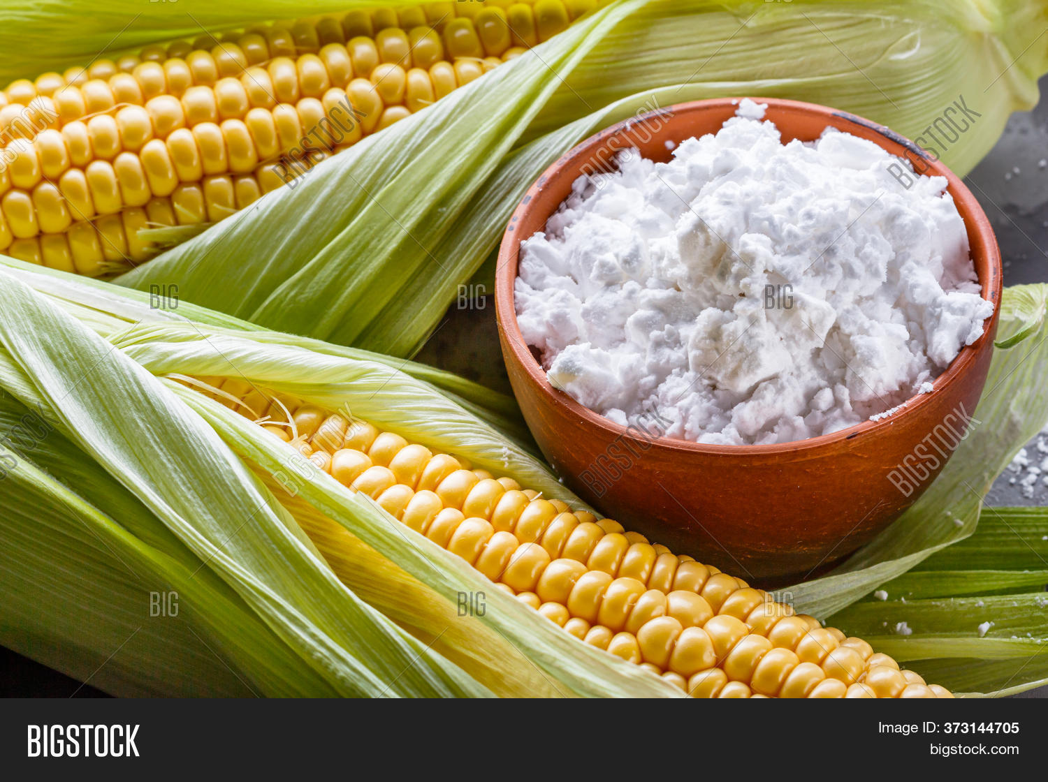 Corn Starch On Dark Image & Photo (Free Trial) | Bigstock