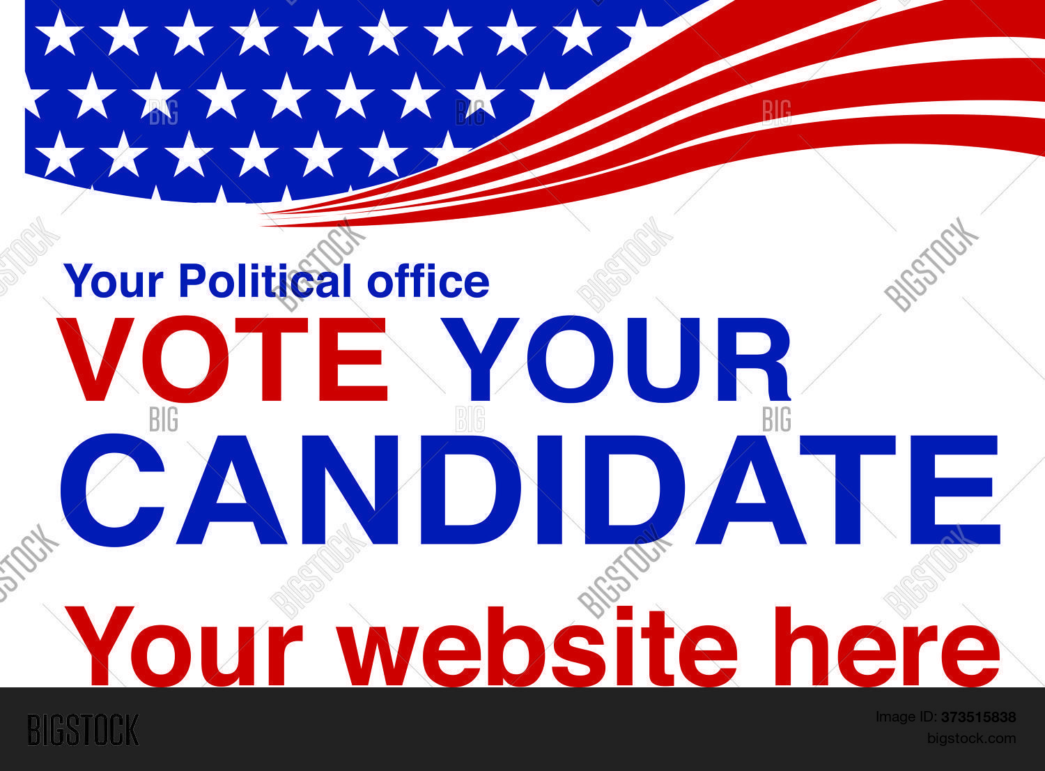 Custom Vote Sign Vector & Photo (Free Trial) | Bigstock