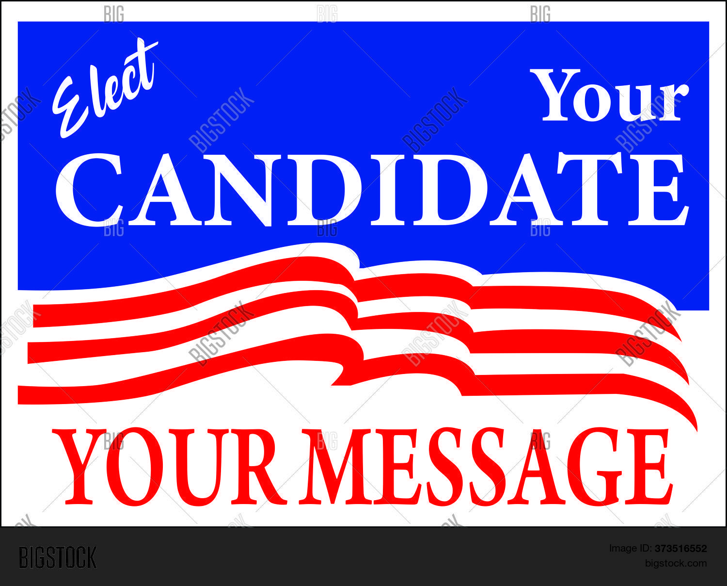 Custom Vote Sign Vector & Photo (Free Trial) | Bigstock