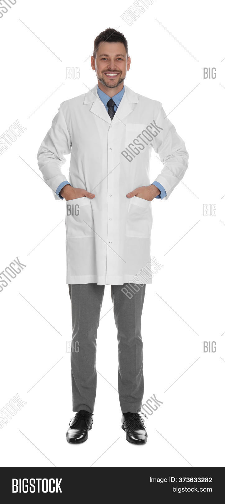 Happy Man Lab Coat On Image & Photo (Free Trial) | Bigstock