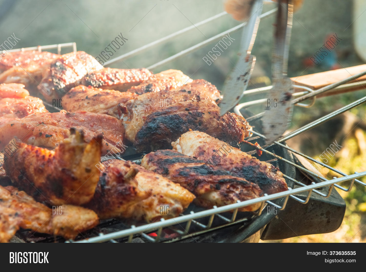 Flipping Barbecued Image & Photo (Free Trial) | Bigstock