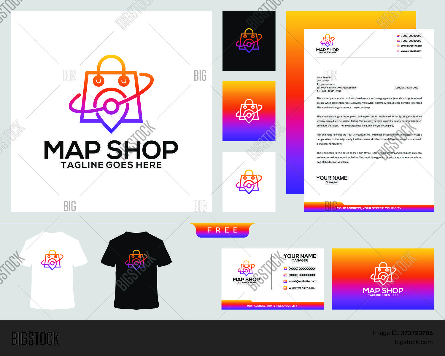Map Shop Logo Design Vector & Photo (Free Trial) | Bigstock