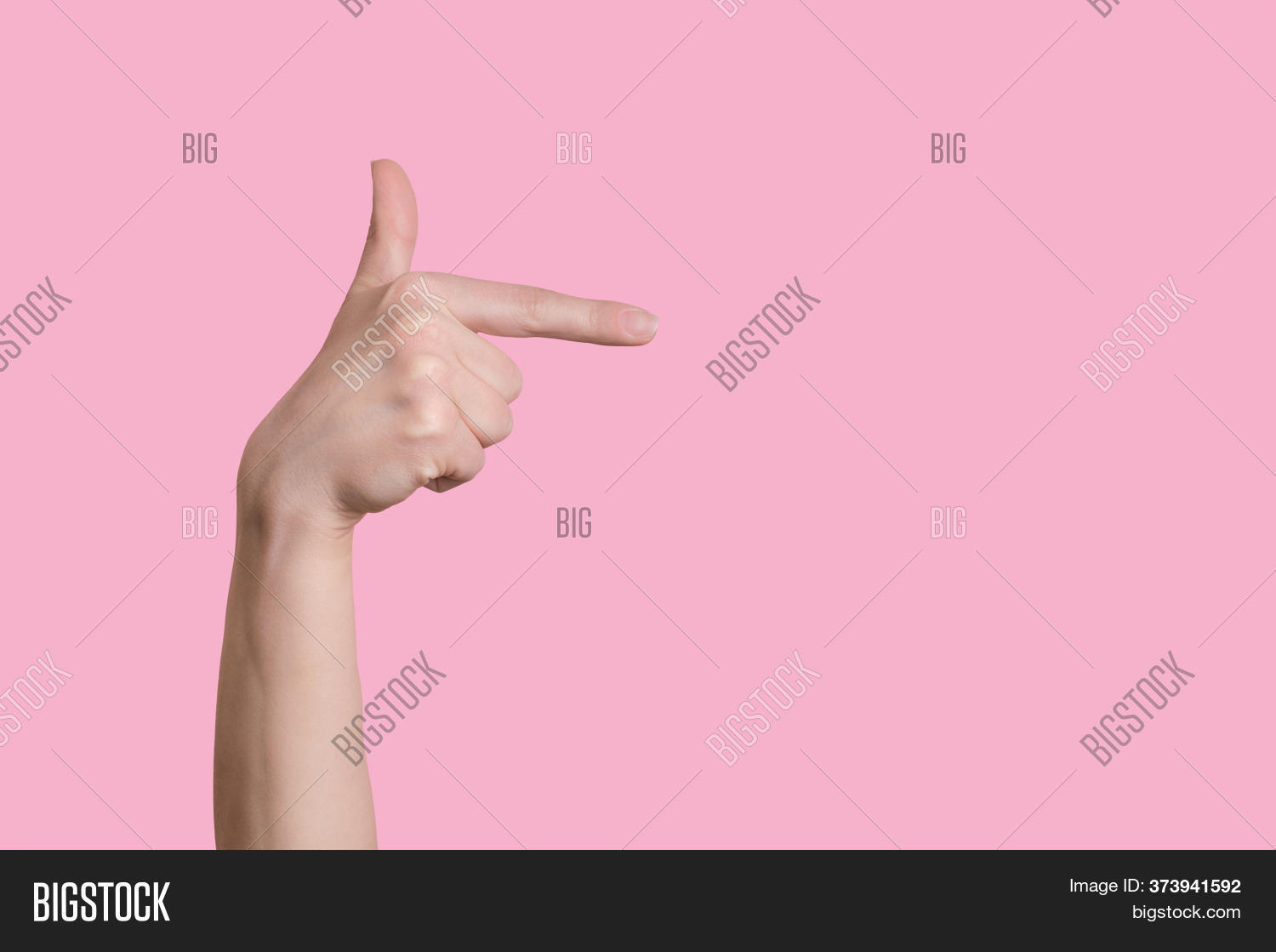 Hand Shows Gun Gesture Image & Photo (Free Trial) | Bigstock