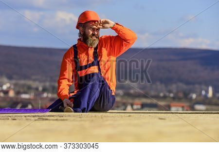 Man Roofing Surface. Image & Photo (Free Trial) | Bigstock