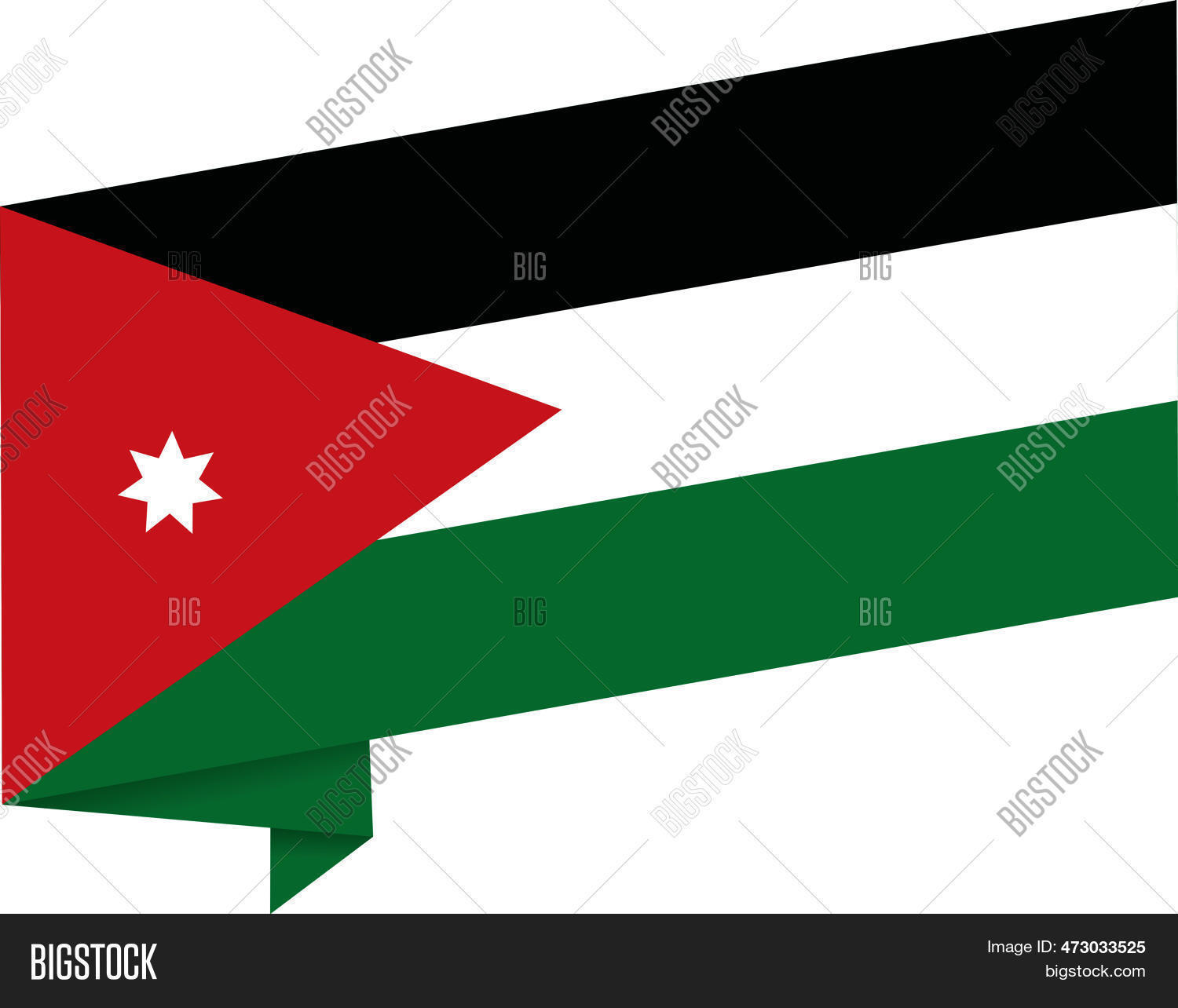 Jordan Flag Wave Vector & Photo (Free Trial) | Bigstock