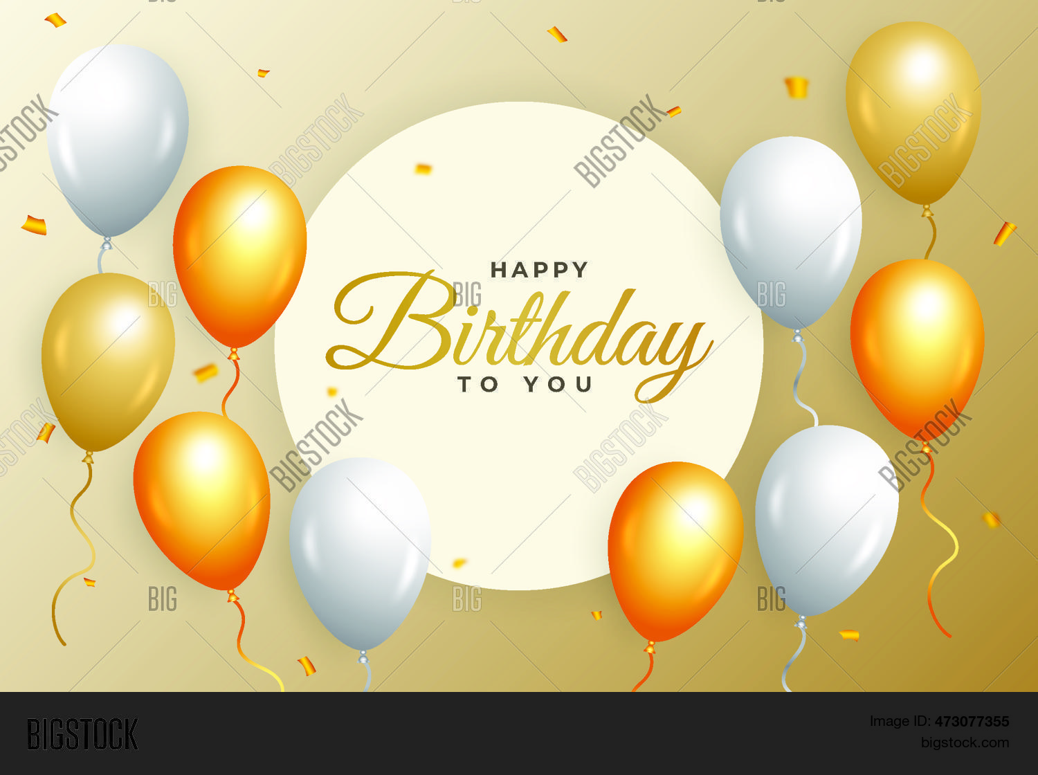Happy Birthday Golden Vector & Photo (Free Trial) | Bigstock