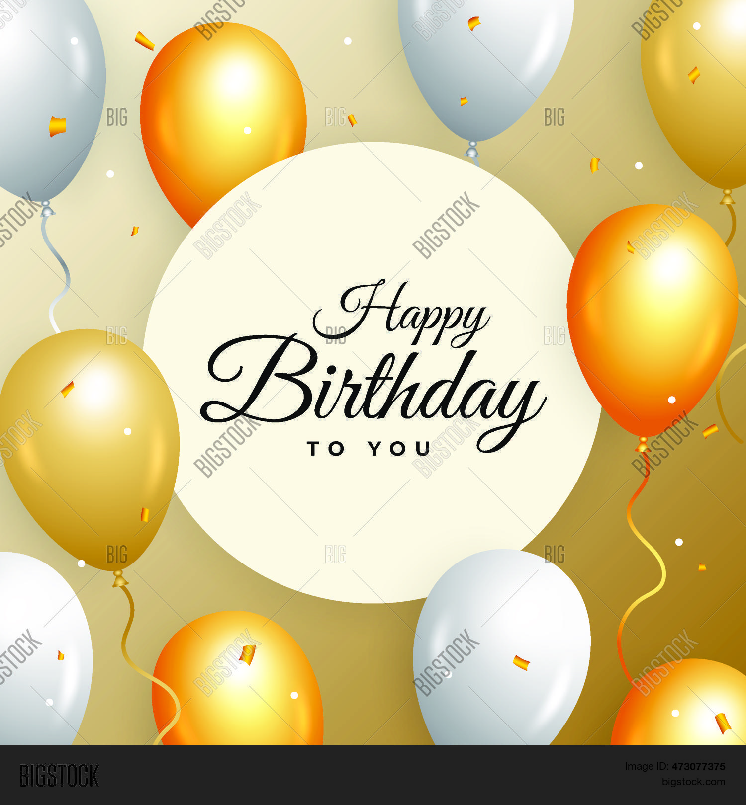 Happy Birthday Golden Vector & Photo (Free Trial) | Bigstock