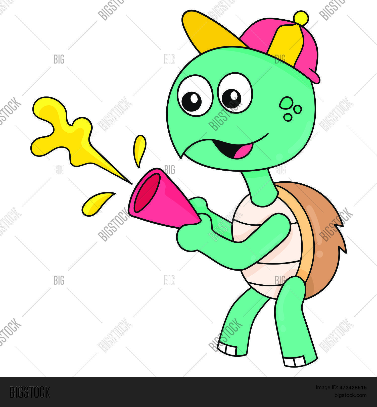 Turtle Celebrating Vector & Photo (Free Trial) | Bigstock