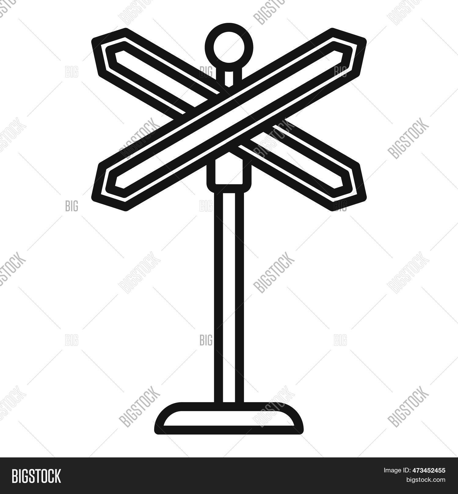 Railroad Crossing Icon Image & Photo (Free Trial) | Bigstock