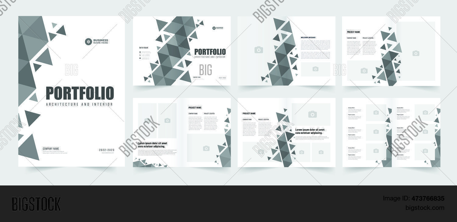 Portfolio Design Vector & Photo (Free Trial) | Bigstock