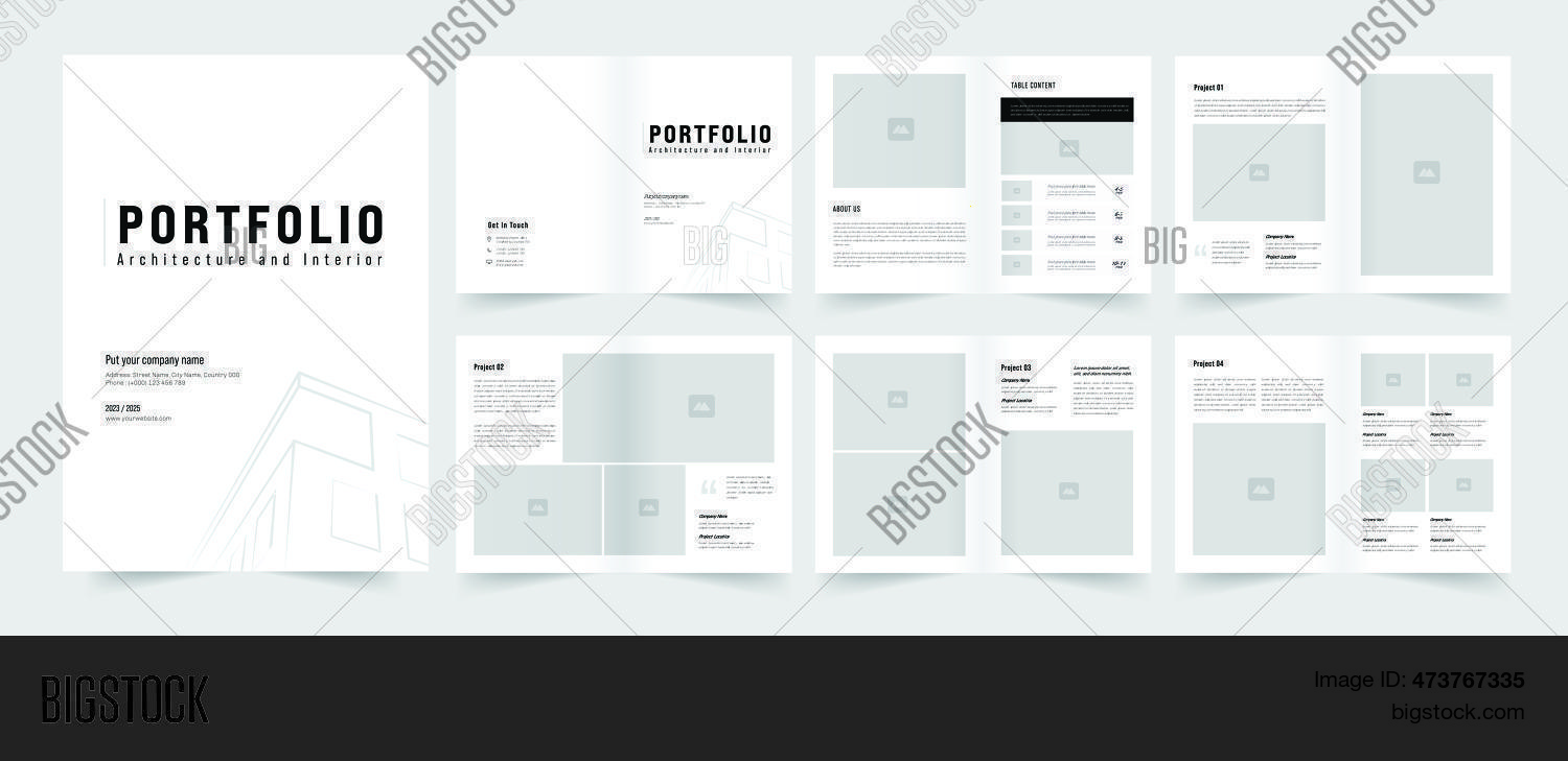 Portfolio Design Vector & Photo (Free Trial) | Bigstock