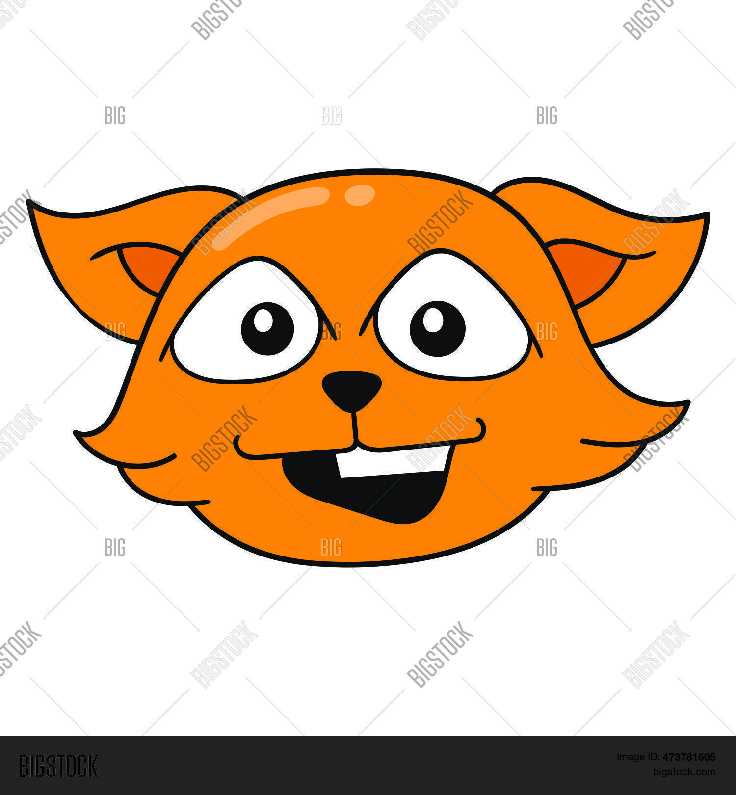 Orange Weasel Head Vector & Photo (Free Trial) | Bigstock