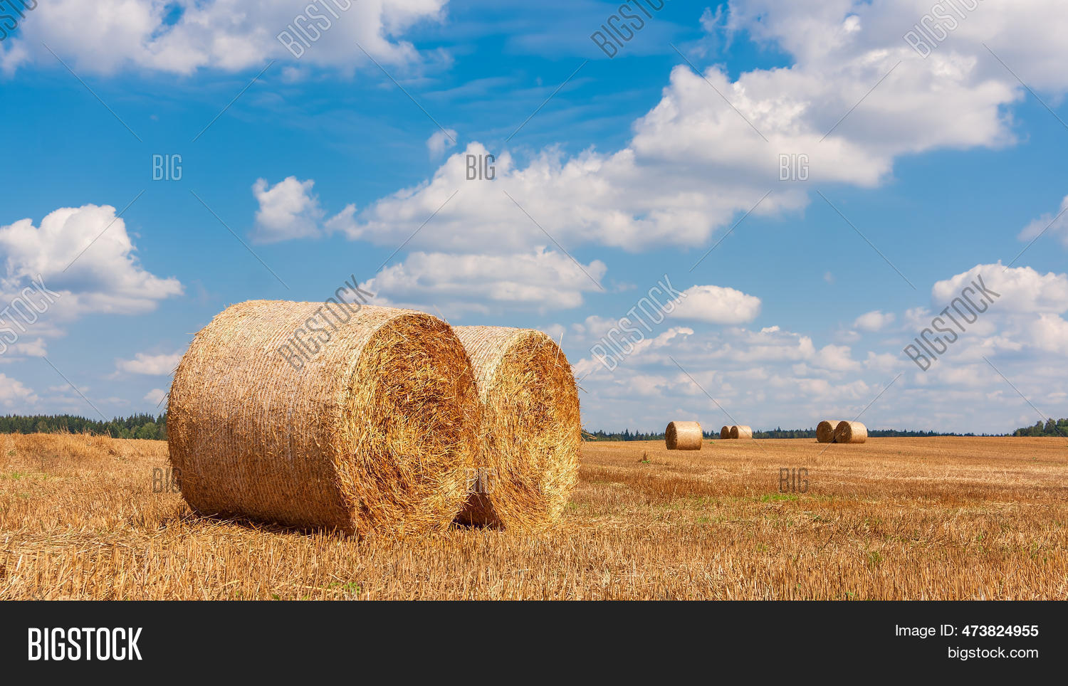Haystacks. Farm Sky. Image & Photo (Free Trial) | Bigstock