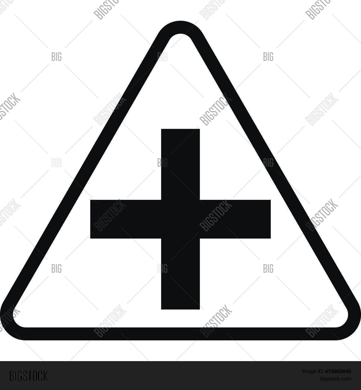 Intersection Sign Vector & Photo (Free Trial) | Bigstock