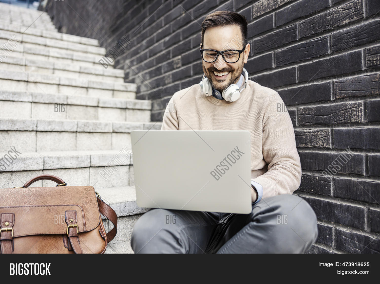 Smart Casual Man Sits Image & Photo (Free Trial) | Bigstock